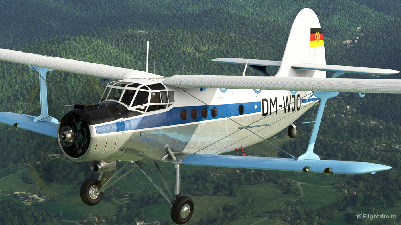 ATS Antonov AN-2T DM-WJO GDR "GST" ca. 1977 for Microsoft Flight ...
