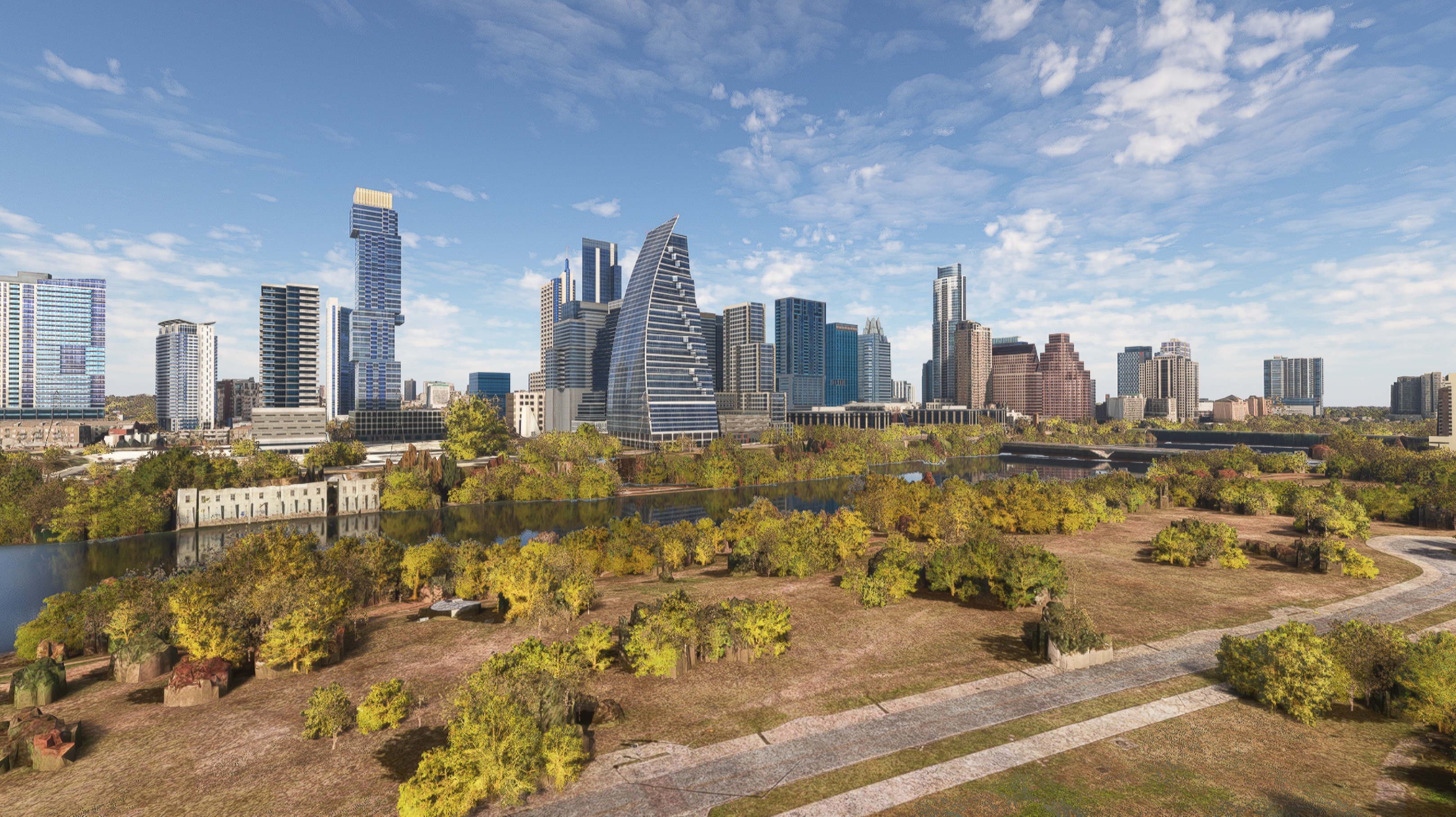 SamScene3D - Austin Modern City for Microsoft Flight Simulator | MSFS
