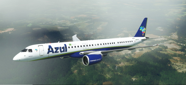 Azul (Pink)| PS-AEA | VirtualCol E195-E2 | 8K for Microsoft Flight ...