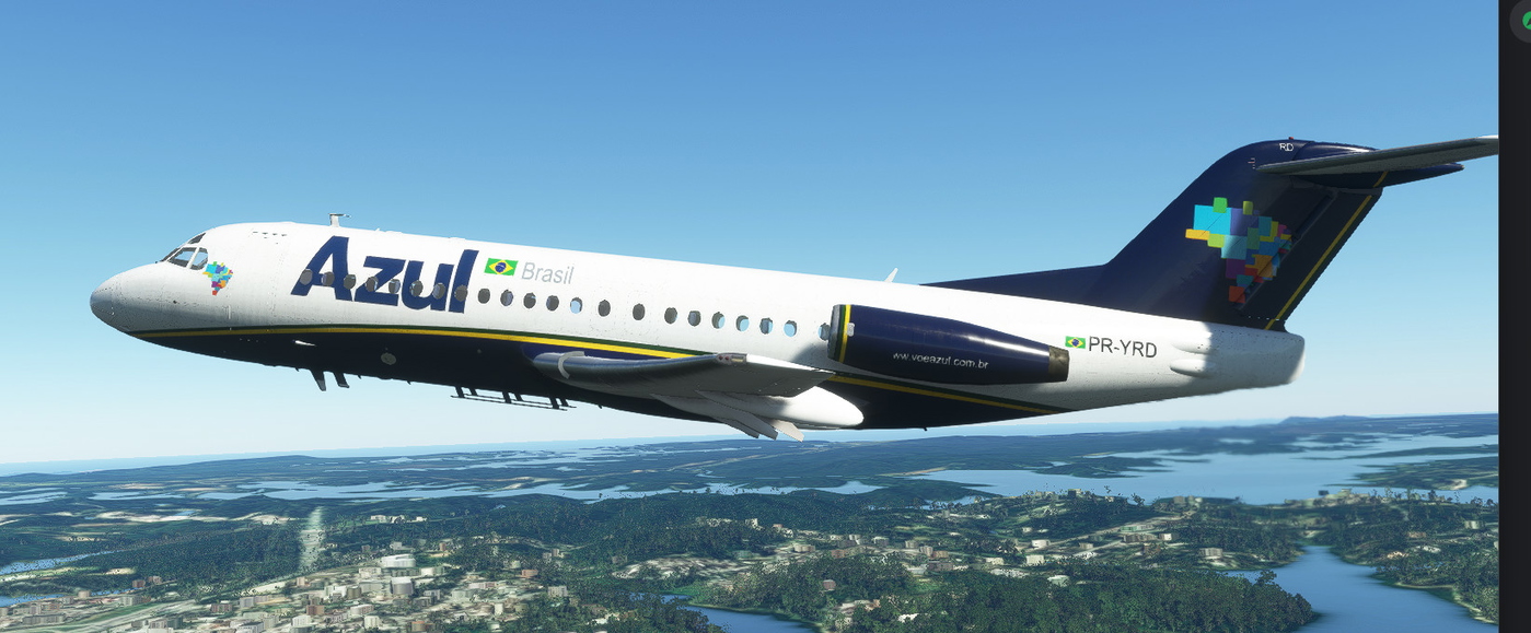 AZUL F28-4000 (FICTIONAL) for Microsoft Flight Simulator | MSFS