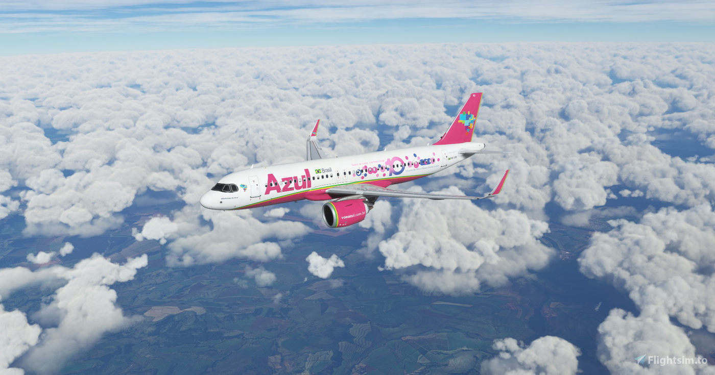 Azul Linhas Aéreas - PR-YRS (Outubro Rosa/10 Anos) iniBuilds A320neo for Microsoft Flight ...