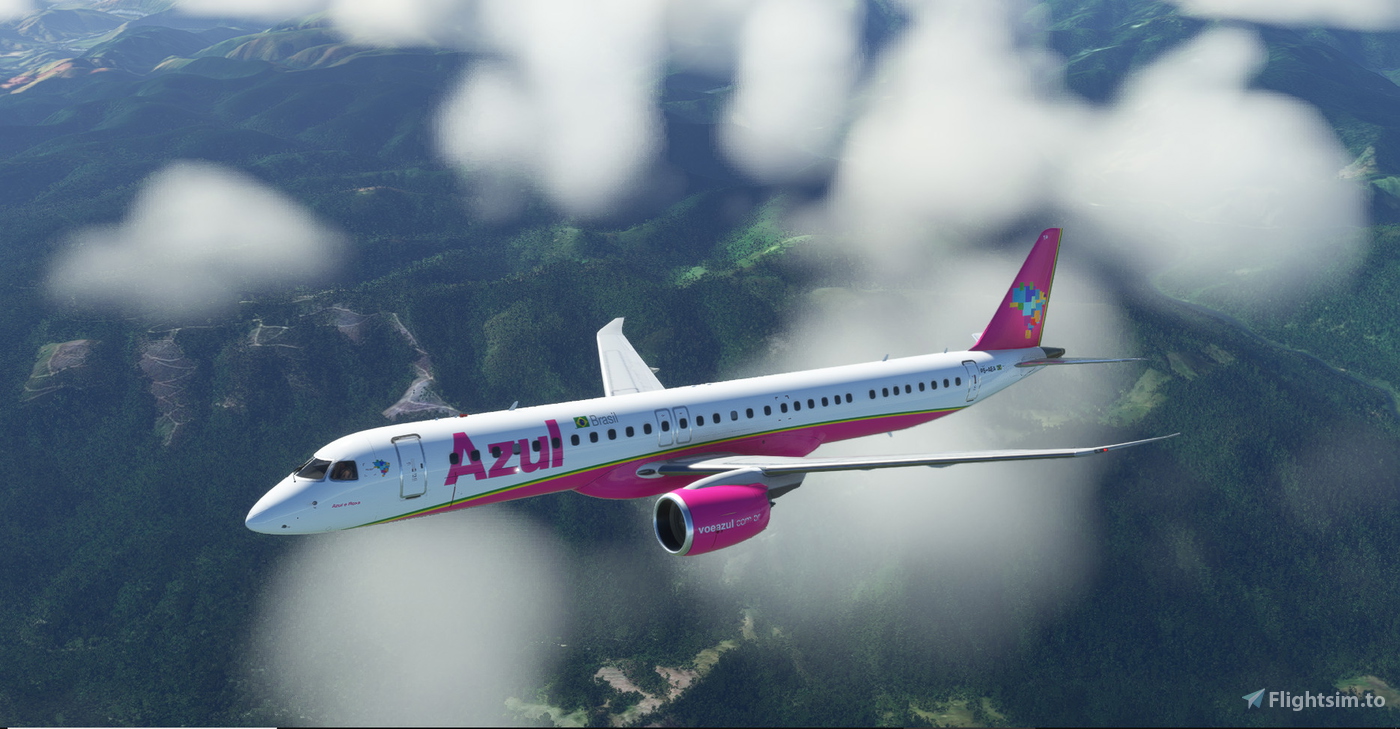 Azul (Pink)| PS-AEA | VirtualCol E195-E2 | 8K for Microsoft Flight ...