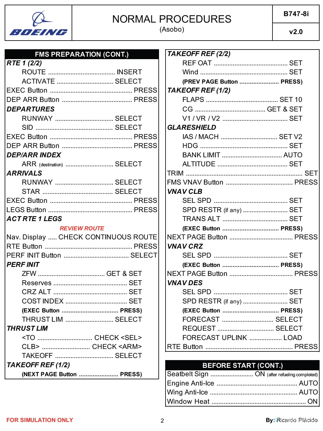 B747-8i Normal Procedures for Microsoft Flight Simulator | MSFS