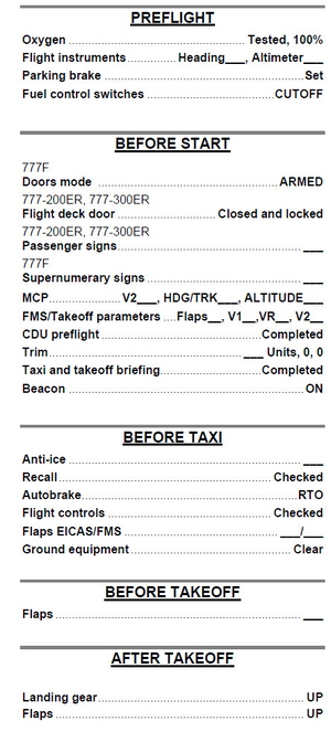 Boeing 777 AIR FRANCE - Normal checklist (official) - MSFS Add-on ...