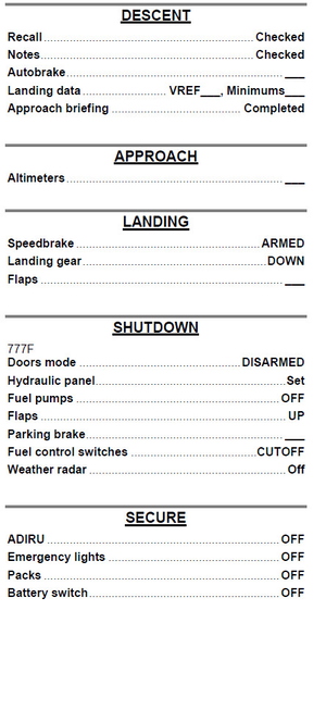 Boeing 777 AIR FRANCE - Normal checklist (official) - MSFS Add-on ...