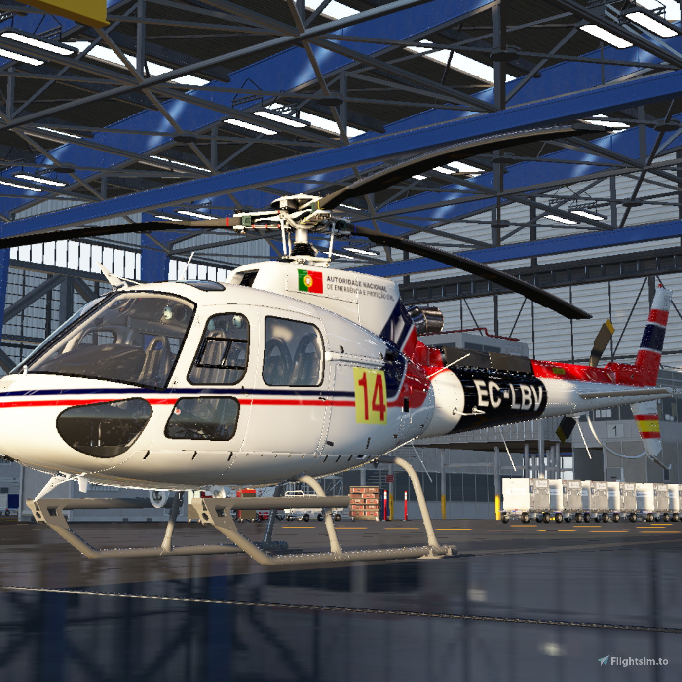 Babcock MCS Portugal Livery | EC-LBV for Microsoft Flight Simulator | MSFS