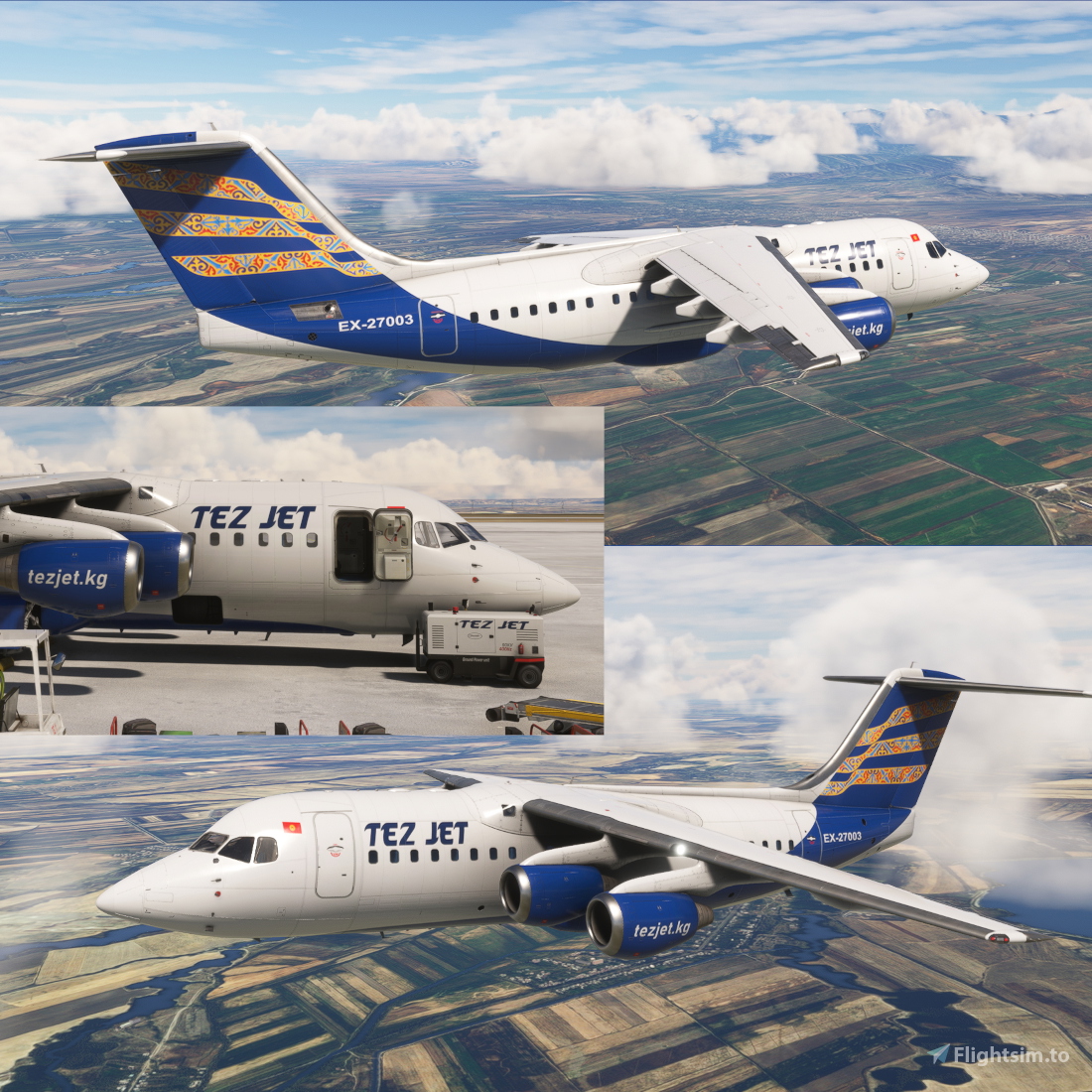 BAe RJ85 and 146-200 TezJet EX-27003 for Microsoft Flight Simulator | MSFS