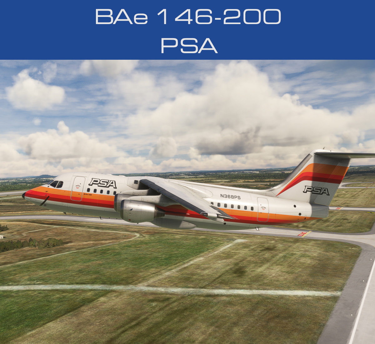 BAe 146-200 PSA N368PS for Microsoft Flight Simulator | MSFS