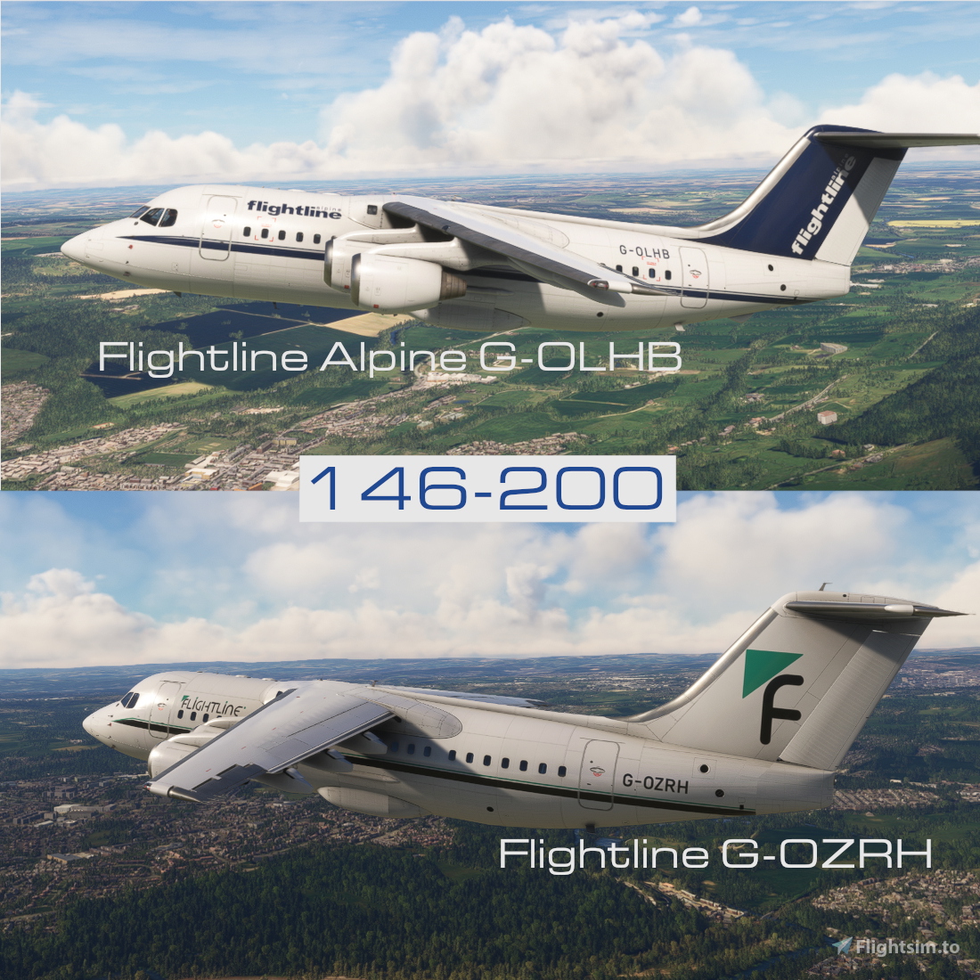 BAe RJ 100 and 146-200 Flightline UK Fleet for Microsoft Flight ...