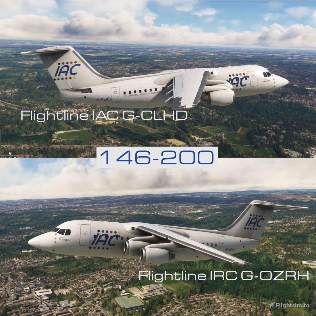 BAe RJ 100 and 146-200 Flightline UK Fleet for Microsoft Flight ...
