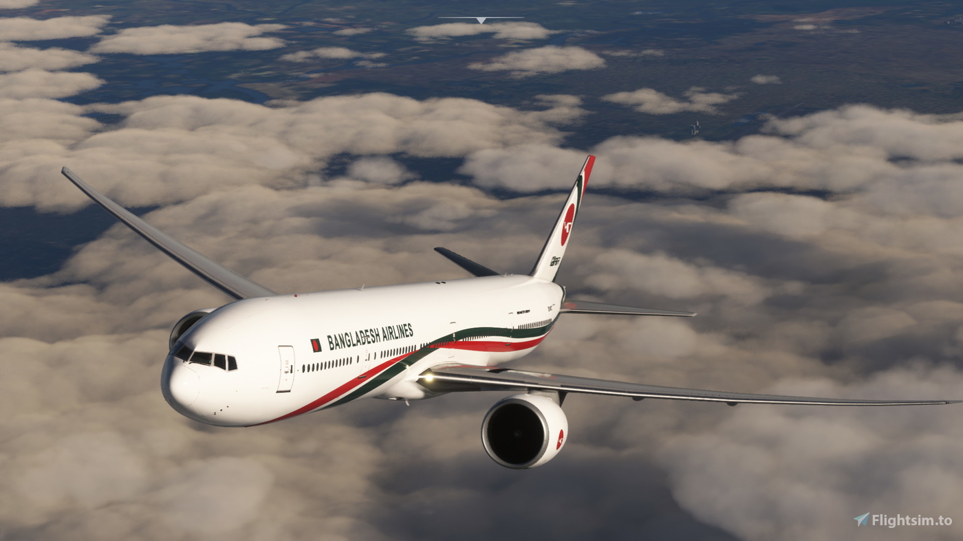 Bangladesh Airlines B77W S2-AFO livery for PMDG 777-300ER (Factory ...