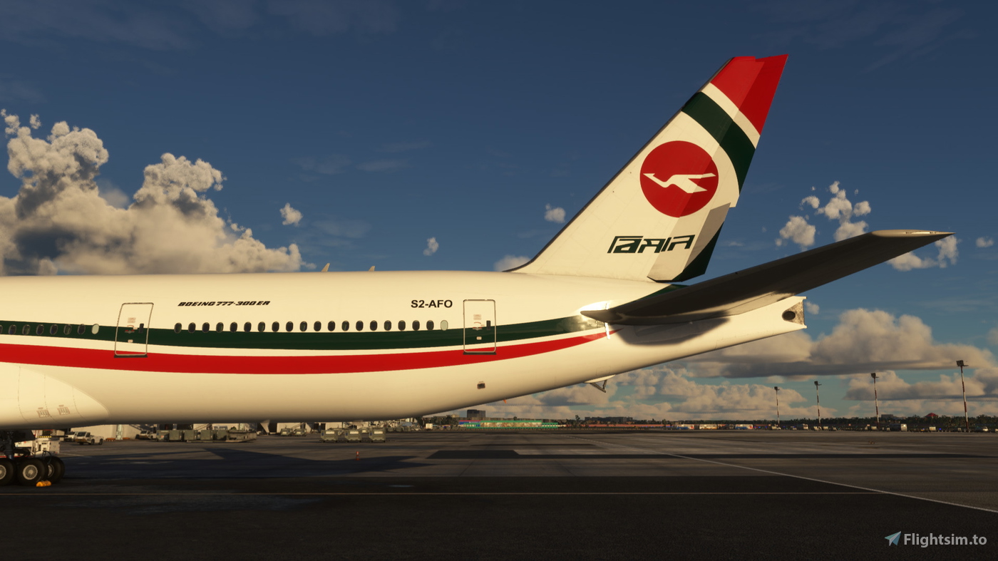 Bangladesh Airlines B77W S2-AFO livery for PMDG 777-300ER (Factory ...