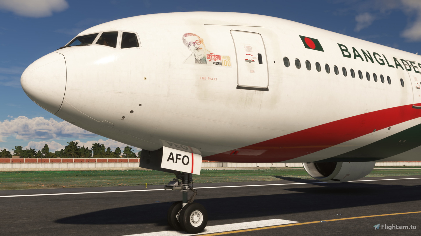 Bangladesh Airlines B77W S2-AFO livery for PMDG 777-300ER (Factory ...