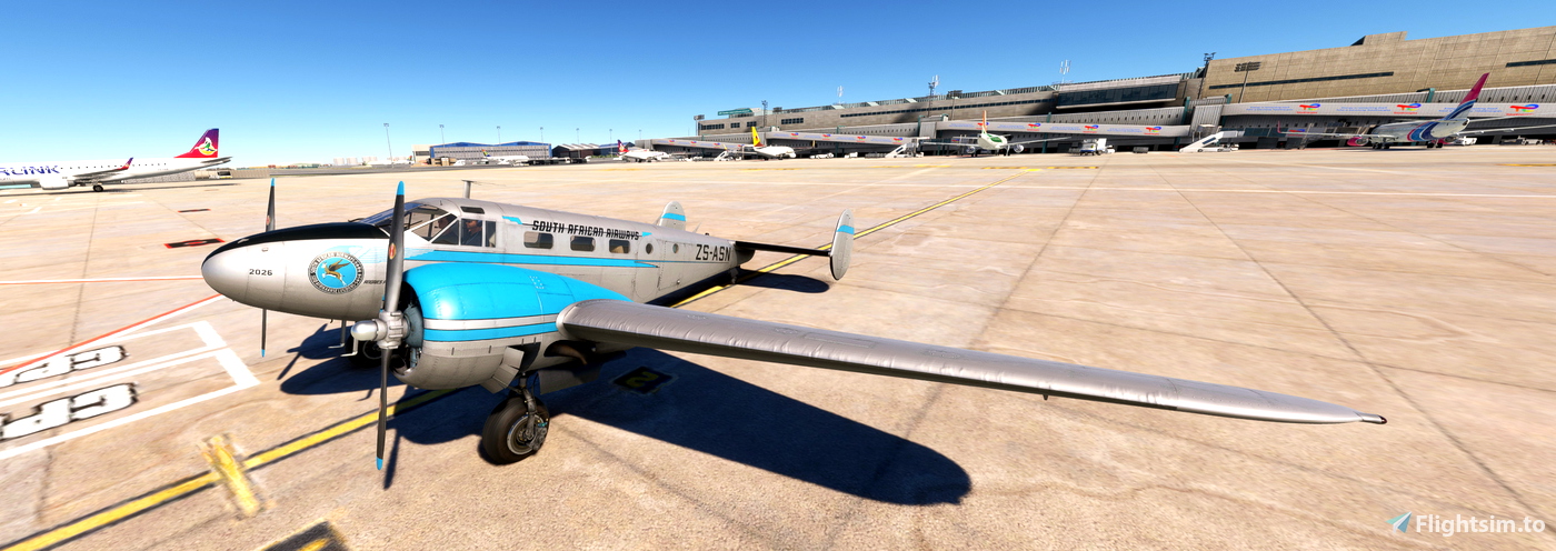 Beechcraft 18 - South African Airways - ZS-ASN for Microsoft Flight ...