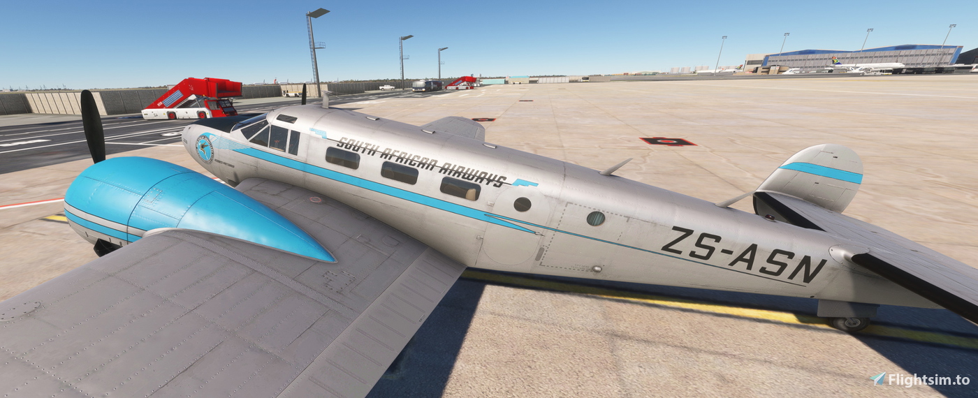 Beechcraft 18 - South African Airways - ZS-ASN for Microsoft Flight ...
