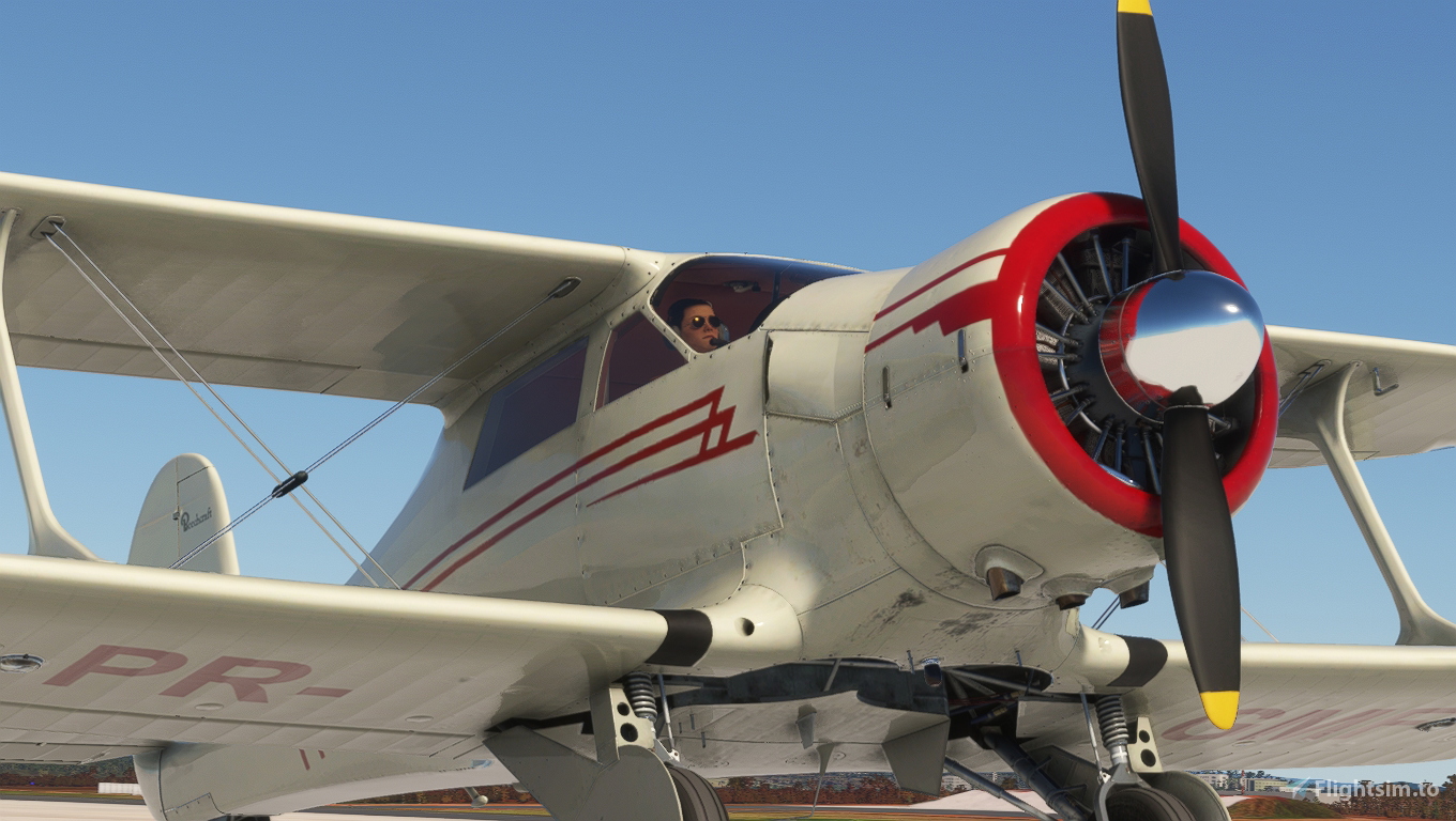 Beechcraft D-17 Staggerwing PR-GMF for Microsoft Flight Simulator | MSFS