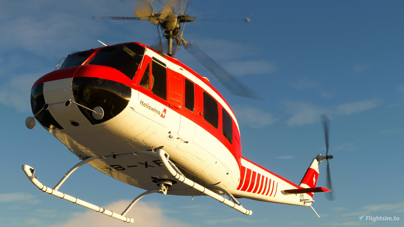 Bell 205-A1B Heliswiss HB-XRI for Microsoft Flight Simulator | MSFS