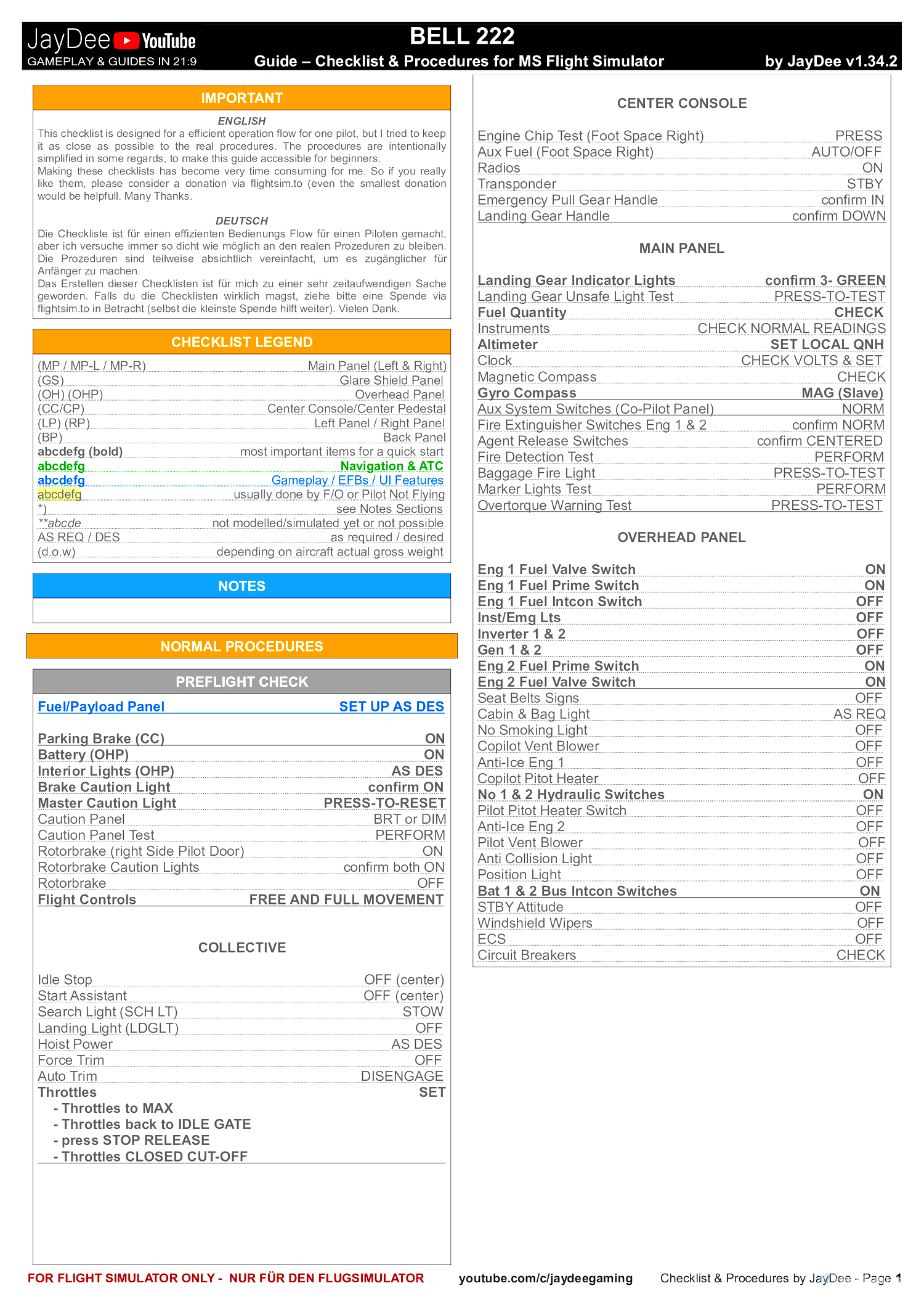 Checklists for Microsoft Flight Simulator | MSFS | Flightsim.to