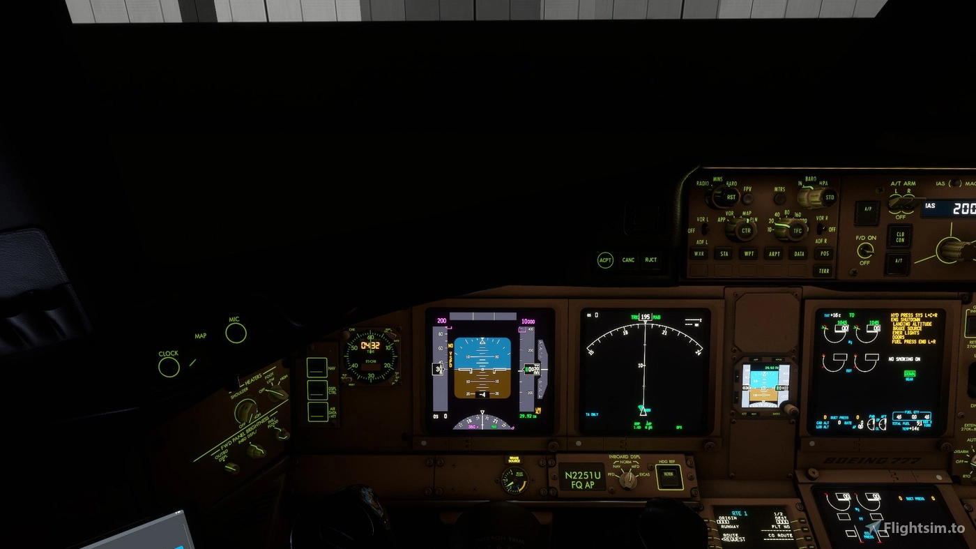 Better PFD & ISFD colors for PMDG 777 のために Microsoft Flight Simulator ...