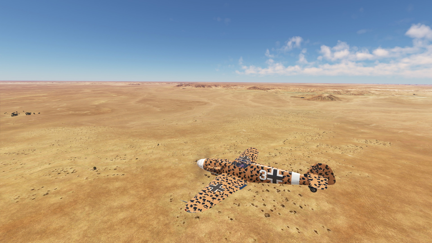 BF-109 Desert Camouflage - Weißes 3 for Microsoft Flight Simulator | MSFS