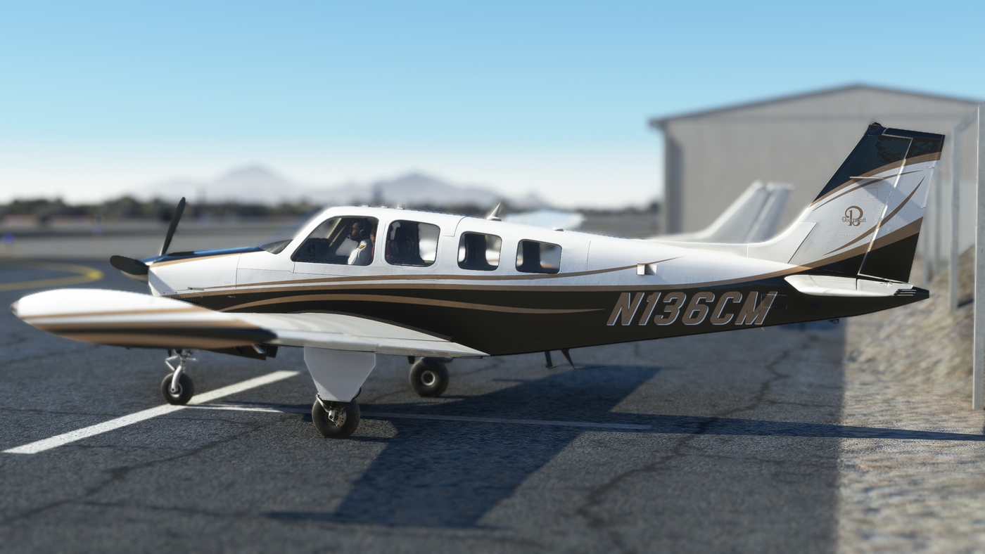 Black Square A36 Turbo Bonanza N136CM for Microsoft Flight Simulator | MSFS