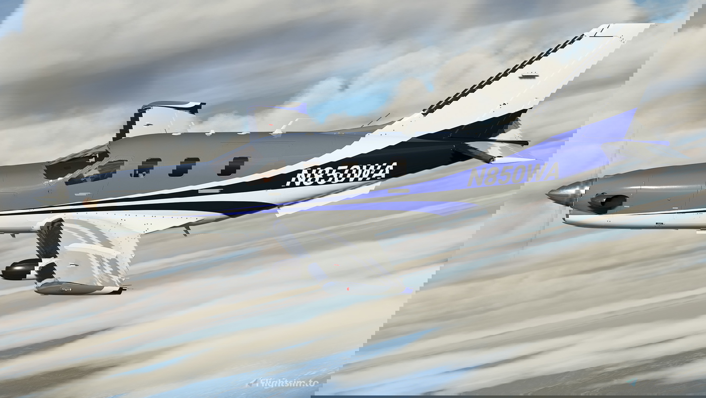 Black Square TBM 850 N850WA (Dynamic Registration) for Microsoft Flight Simulator | MSFS