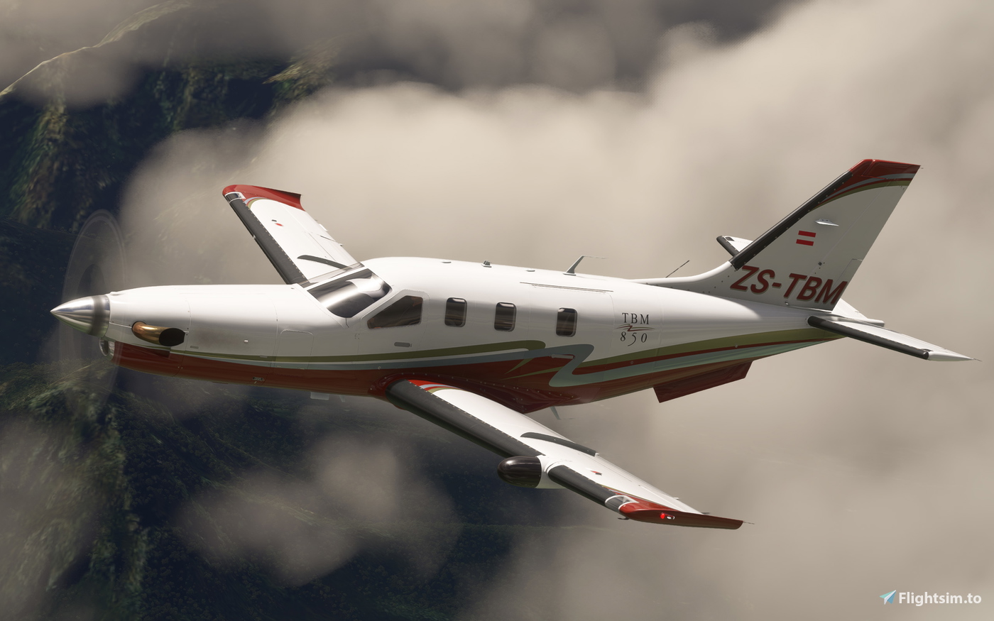 Black Square TBM 850 ZS-TBM 对于 Microsoft Flight Simulator | MSFS