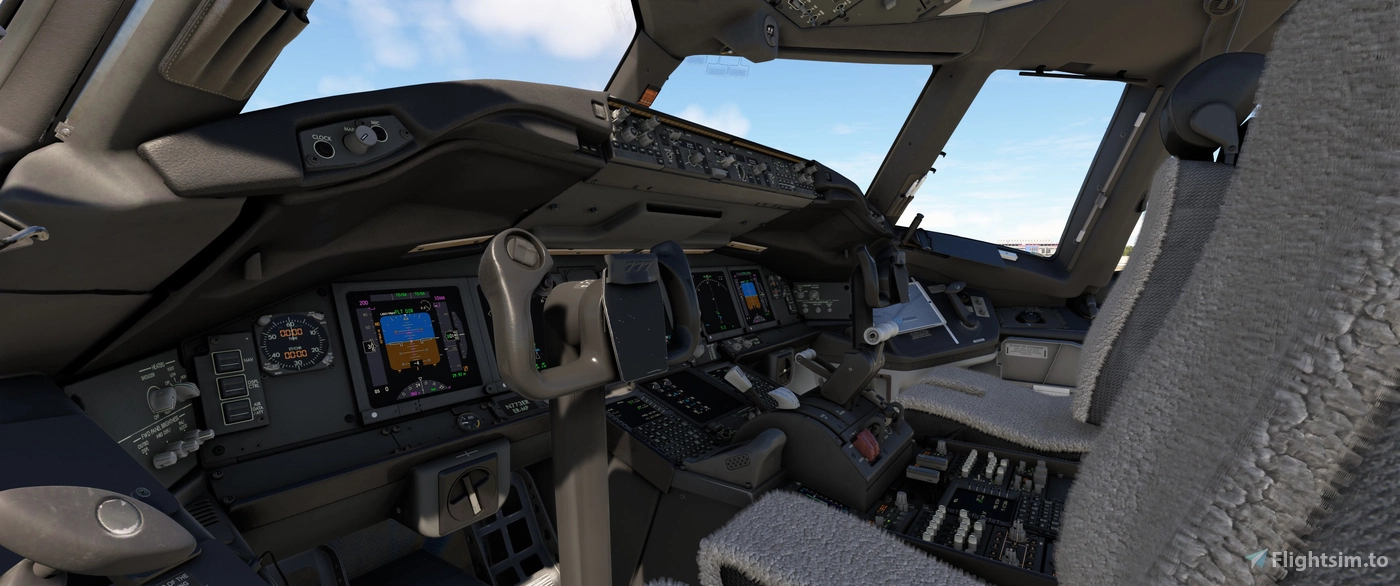Black/Grey Cockpit for PMDG Boeing 777 for Microsoft Flight Simulator ...