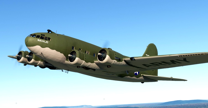Boeing 307 Stratoliner / C-75 - USAF 7346 (Navajo) for Microsoft Flight Simulator | MSFS