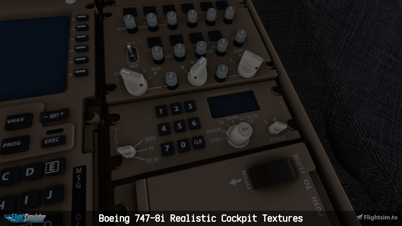 Boeing 747-8i Realistic Cockpit Textures for Microsoft Flight Simulator ...