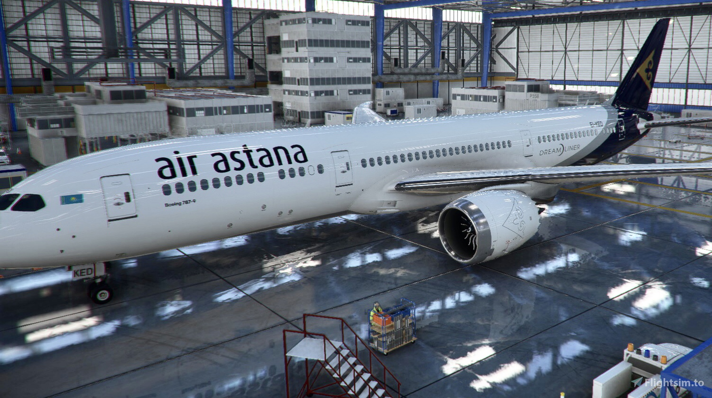 Boeing 787-9 livery of Air Astana EI-KED for Microsoft Flight Simulator ...