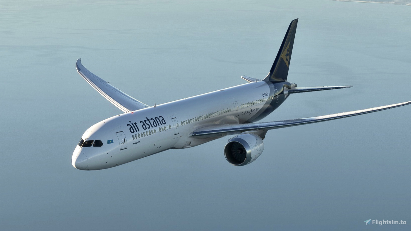 Boeing 787-9 livery of Air Astana EI-KED for Microsoft Flight Simulator ...