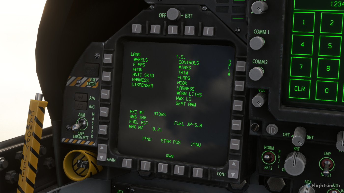 Boeing F/A-18E Realistic Avionics 对于 Microsoft Flight Simulator | MSFS