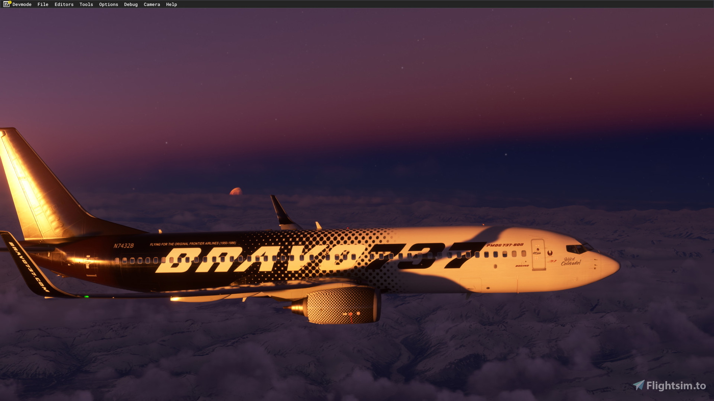 BRAVO 737 House Livery "Spirit of Colorado" for the PMDG Boeing 737-800 for Microsoft Flight ...