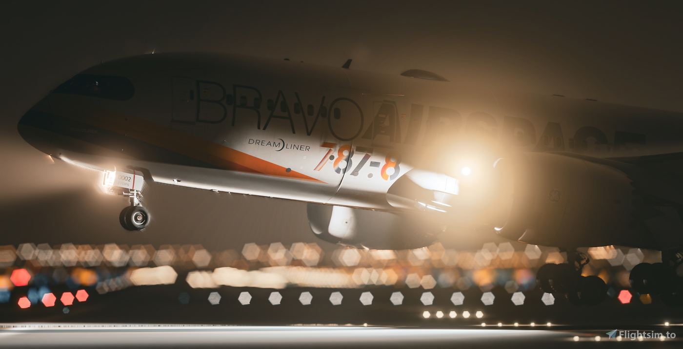 BravoAirspace 787-8 Paint Kit for Microsoft Flight Simulator | MSFS