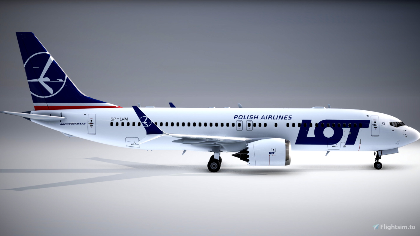 BREDOK3D 737 MAX 8 Polish Airlines LOT (SP-LVM) для Microsoft Flight ...