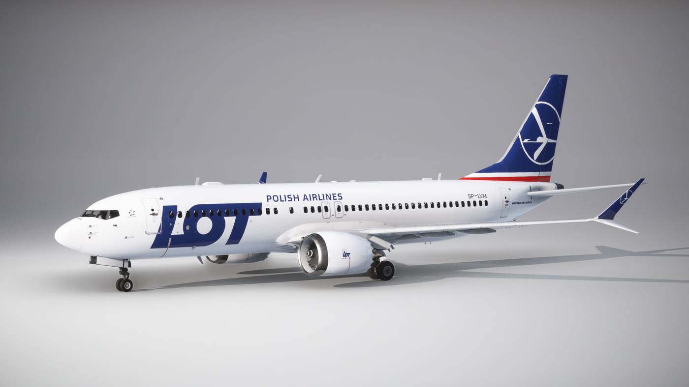 737 MAX 8 Polish Airlines LOT (SP-LVM) for Microsoft Flight Simulator ...