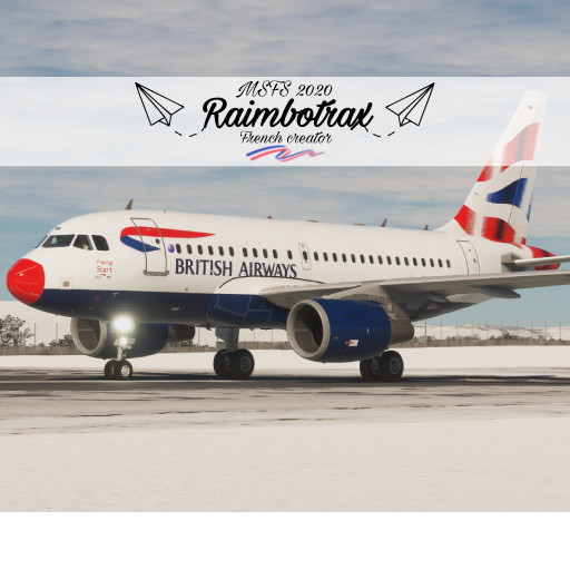 British Airways A318 G-EUNB (red nose) [raimbotrax][8K] for Microsoft Flight Simulator | MSFS