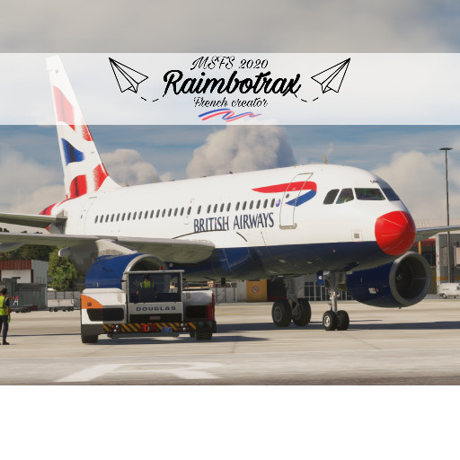 British Airways A318 G-EUNB (red nose) [raimbotrax][8K] for Microsoft Flight Simulator | MSFS