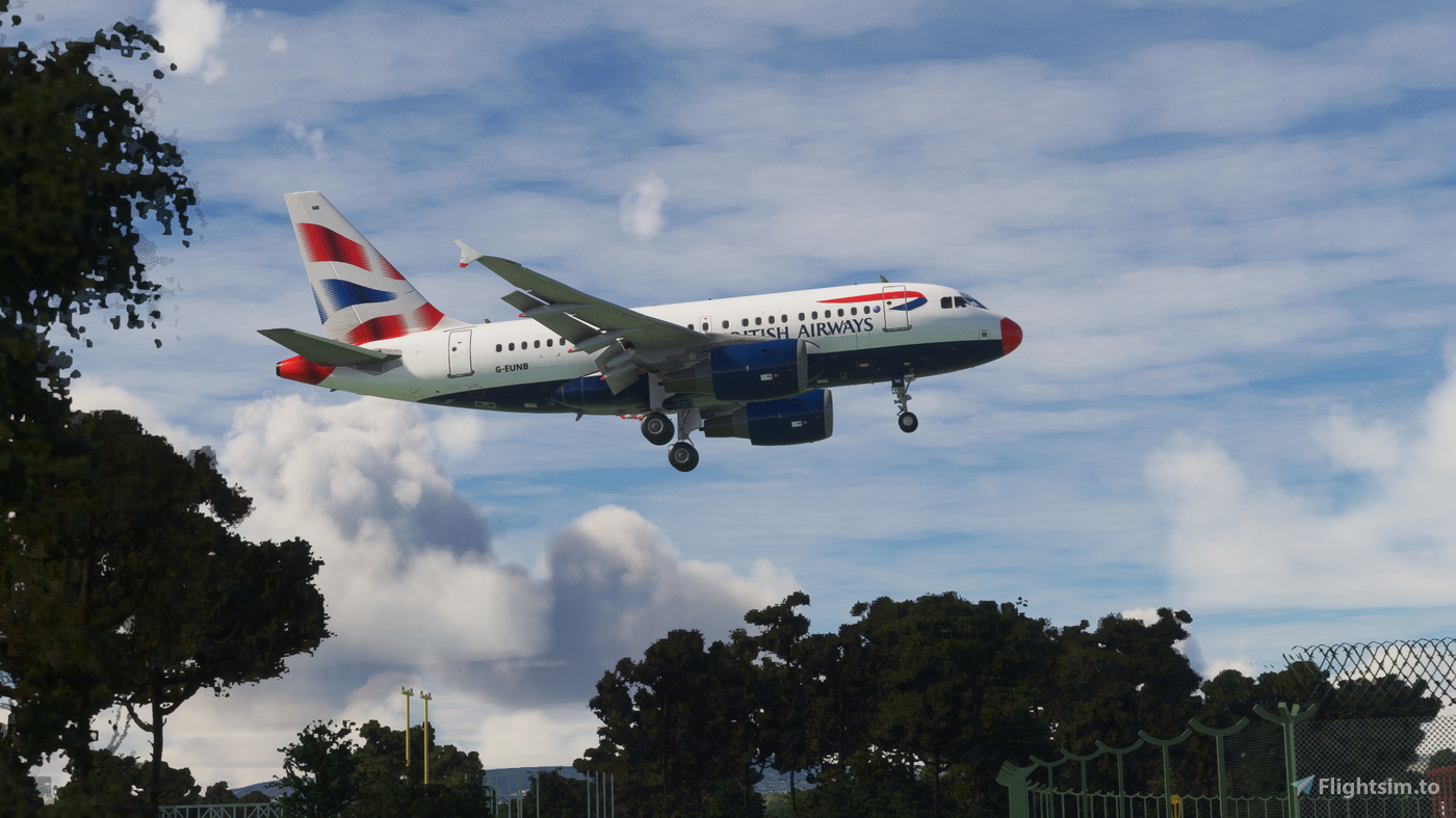British Airways A318 G-EUNB (red nose) [raimbotrax][8K] for Microsoft Flight Simulator | MSFS
