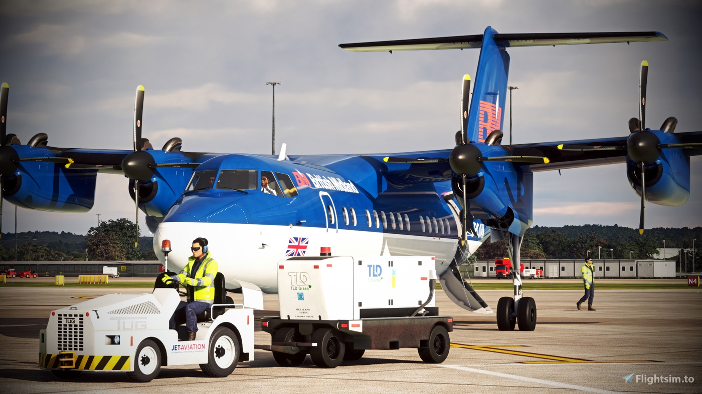 British Midland (G-BOAW) | PILOT's de Havilland Canada DHC-7 | Into the Blue Simulations for ...