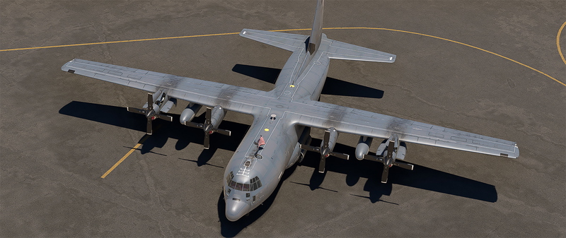 C-130H USAF 5776 (Fictional C-130J Commando II) weathered for Microsoft ...