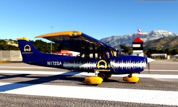 C172 G1000 wheels SayIntentions.ai liveries blue and black for ...