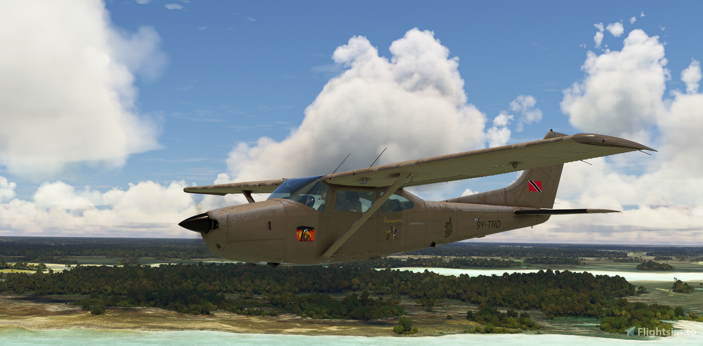 C182RG Skylane II beige Tunapuna 9Y-TND for Microsoft Flight Simulator ...