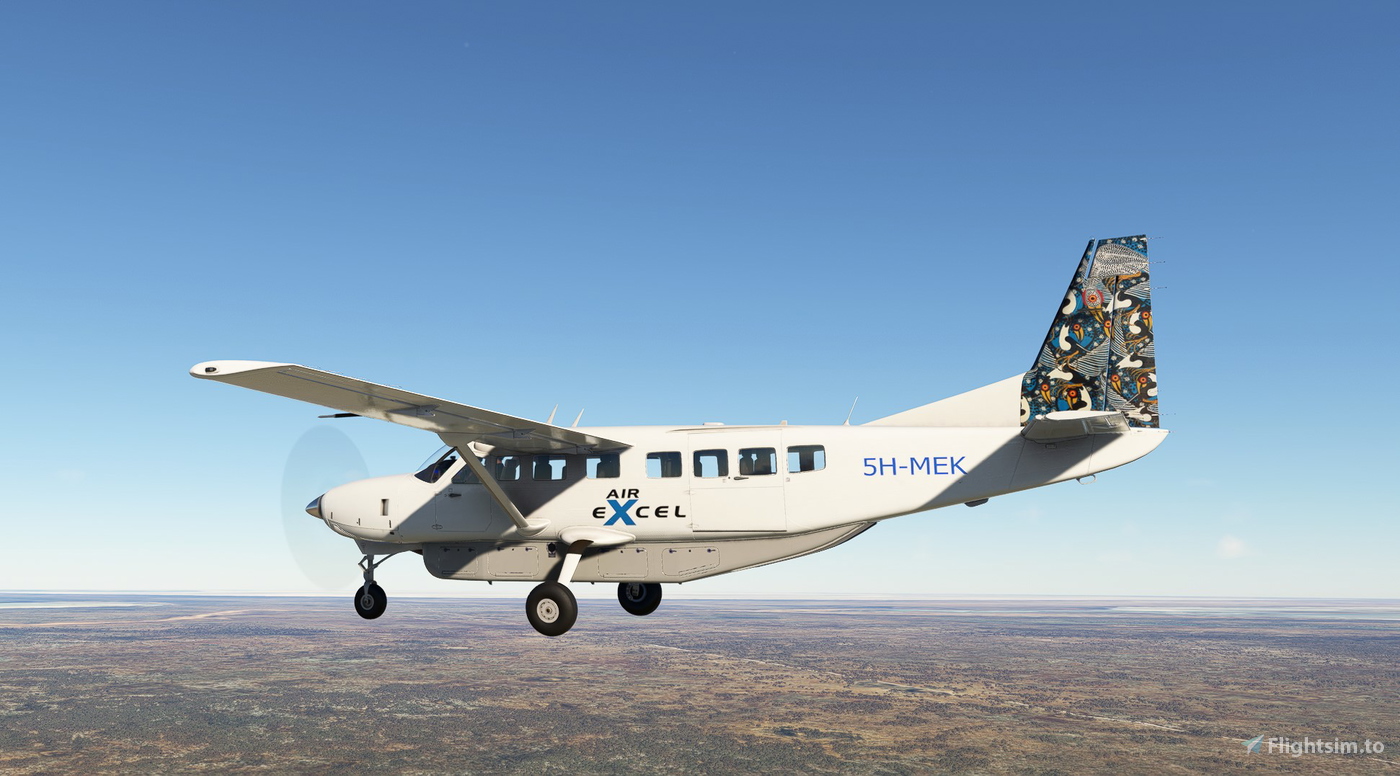 C208 Air Excel Asobo/ Black Square livery for Microsoft Flight ...
