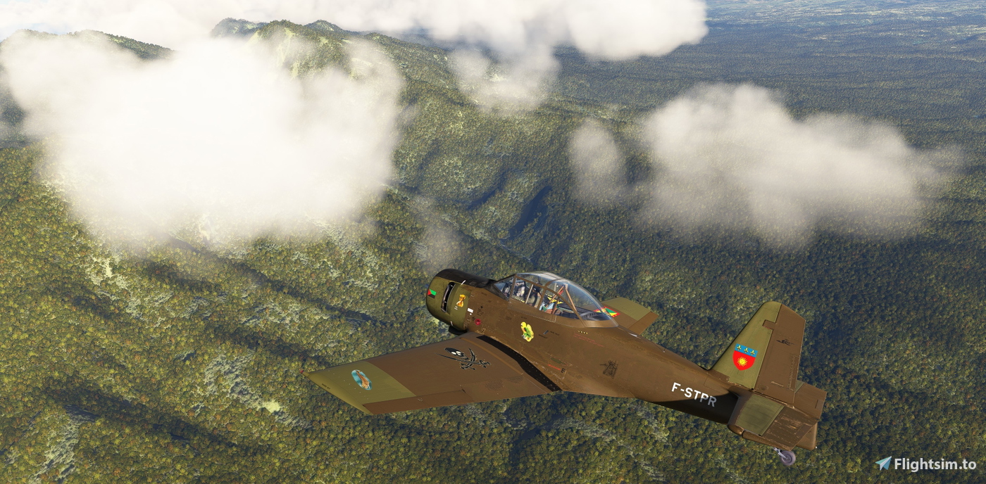 CAC25 Winjeel F-STPR Matouba brown-green v1.1 のために Microsoft Flight ...