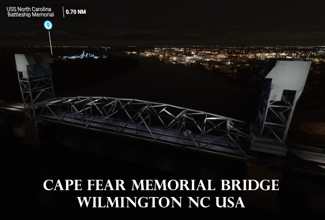 Cape Fear Memorial Bridge per Microsoft Flight Simulator | MSFS