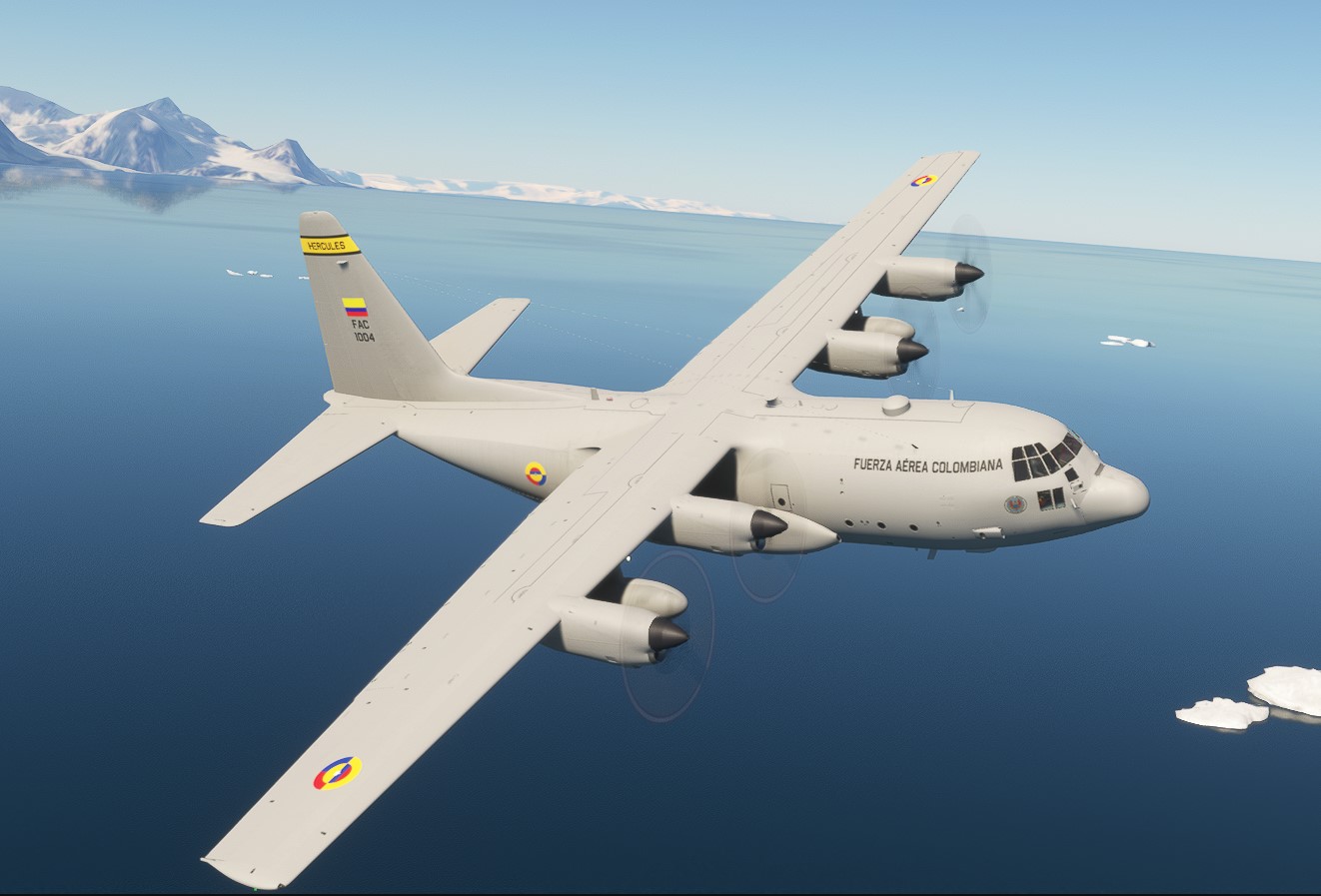 Captain Sim C130H FUERZA AEREA COLOMBIANA 1004 para Microsoft Flight ...
