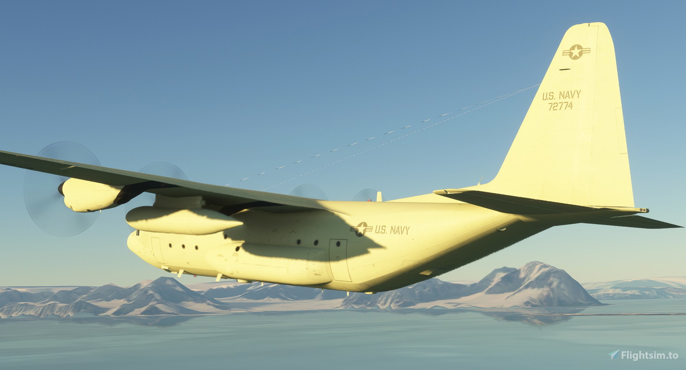 Captain Sim C130H (new version) US NAVY "Primer" のために Microsoft Flight ...