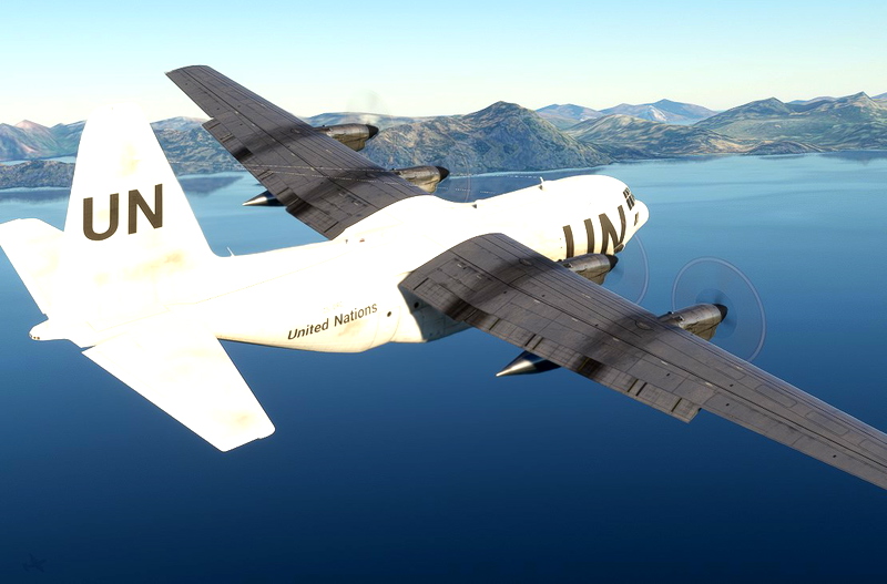 Captain Sim C130H (new version with cockpit) United Nations Safair CS ...